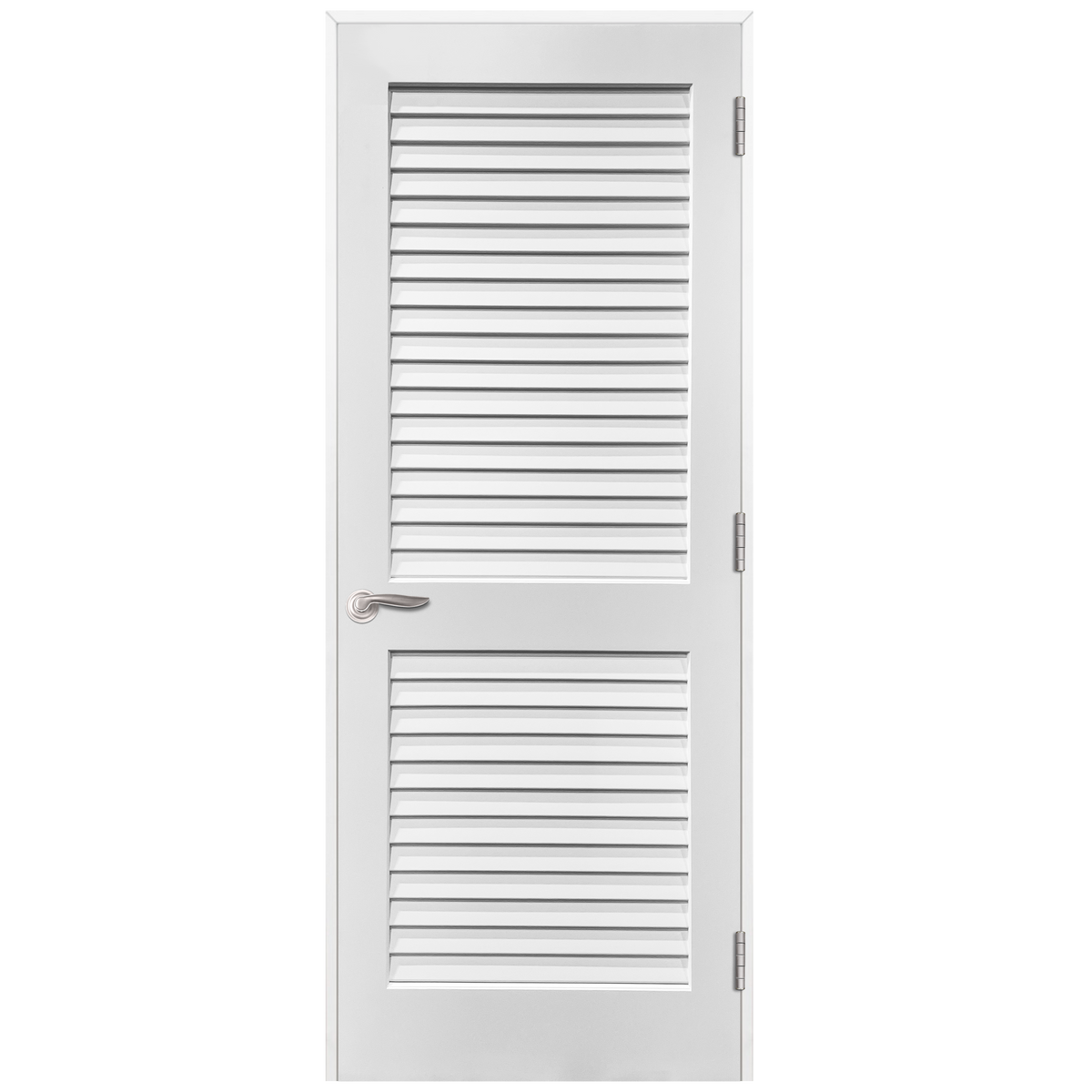 Plantation Louvered 2-Panel Primed Pine Door | Prehung Interior ...