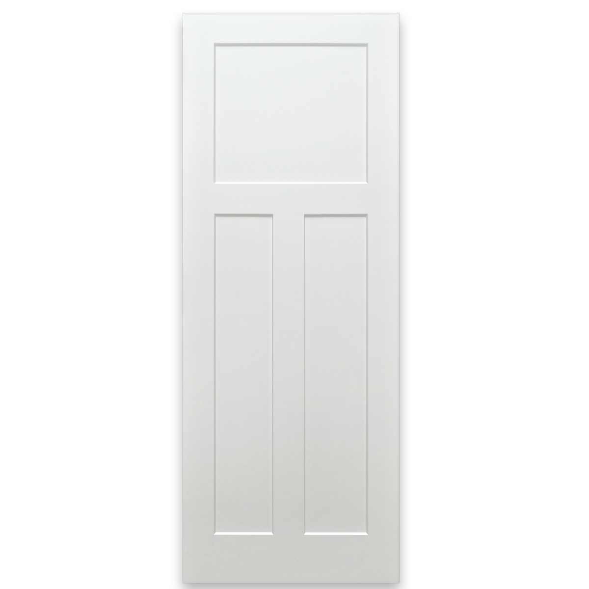 Shaker 3-Panel Primed White Pine Wood Door Slab | Interior Door Slab ...